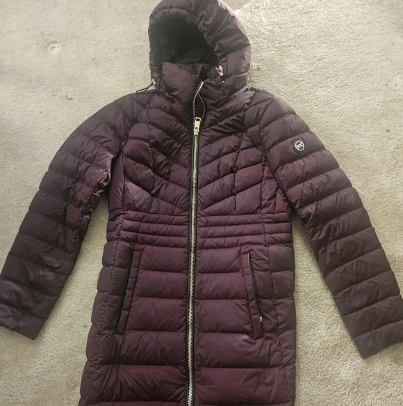 Michael Kors | Jackets & Coats | Michael Kors Deep Purple Puffer Jacket ...